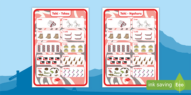 Te Reo Māori Counting Poster