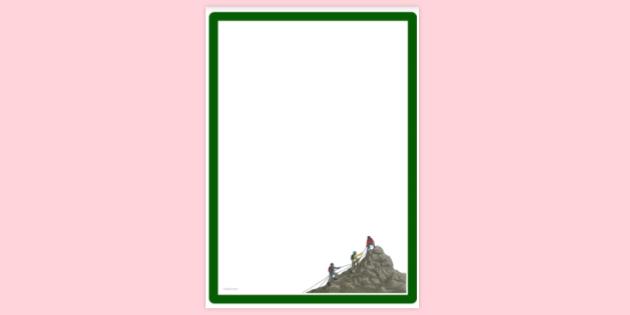FREE! - Mountain Page Border | Page Borders | Twinkl Resources
