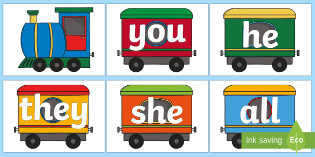 Phase 3 Phonics Tricky Words Train