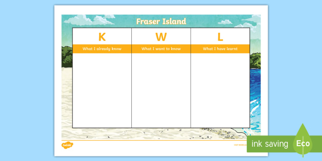 Fraser Island KWL Grid (teacher made)