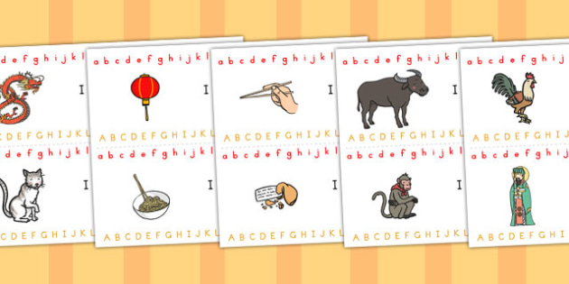 FREE! - Chinese New Year Alphabet Strips - australia, alphabet, strip