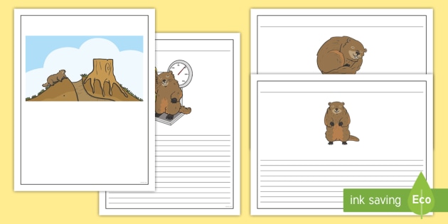 Groundhog Writing Paper | Groundhog Day | K-5 | Twinkl