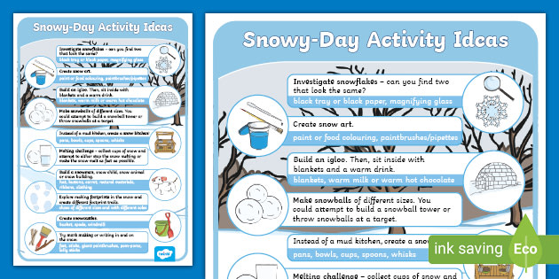 Outdoor Learning: Snowy-Day Activity Ideas
