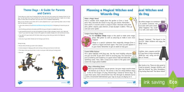 Witches and Wizards Day Worksheet / Worksheet