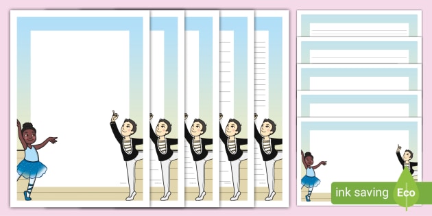 FREE! - Ballerina Page Border | Page Borders | Twinkl Resources