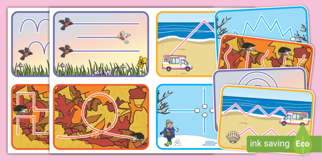 The Seasons Mark-Making Pattern Cards (teacher made)