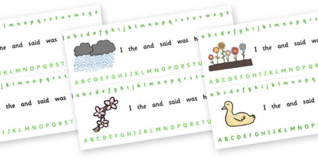 FREE! - Alphabet Strips (Spring) - Alphabet, Spring, Learning letters