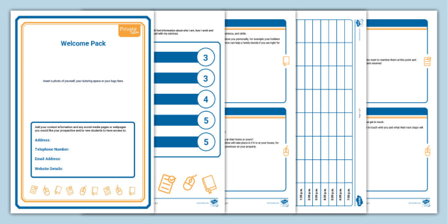 Tutor Welcome Pack (teacher made)