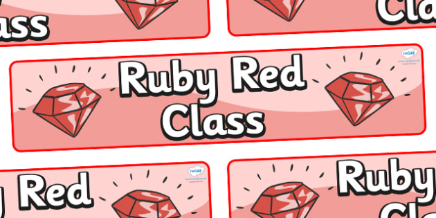 FREE! - Ruby Red Themed Classroom Display Banner