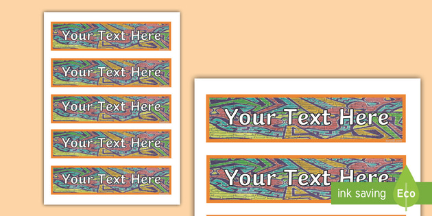 Graffiti-Themed Drawer Labels (teacher made)