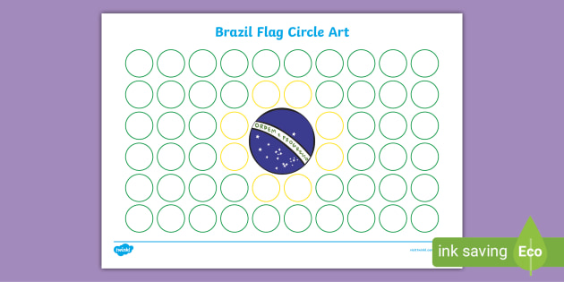 FREE! - Brazil Flag Circle Art Worksheet (teacher made)