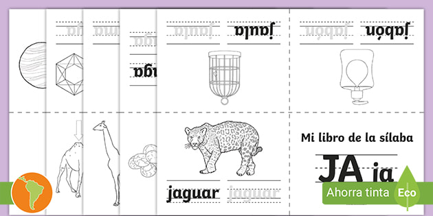 Mini libros de la letra j (Hecho por educadores)