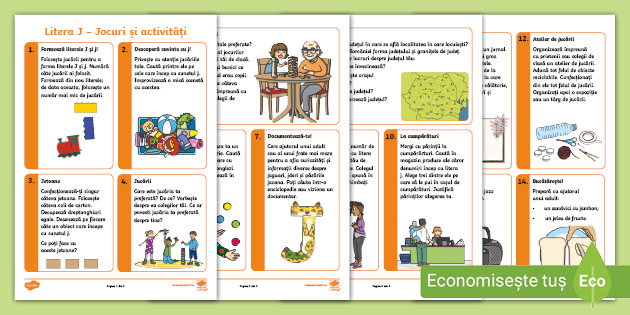 Litera J – Jocuri și activități (teacher made)
