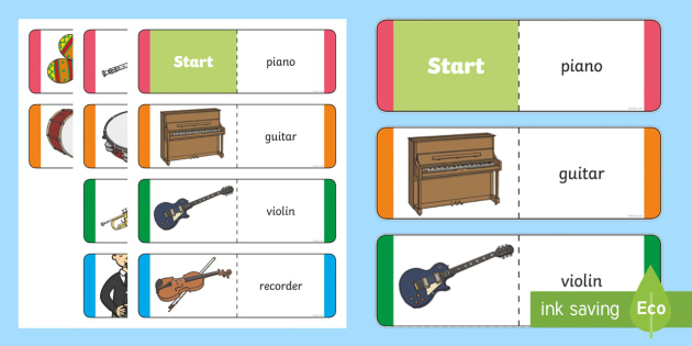 Musical Instruments Card Game (teacher made)