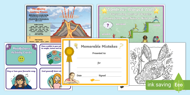 Back to School Growth Mindset and Self-Regulation Pack