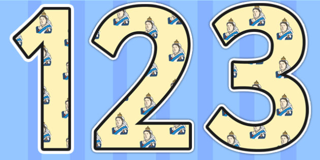 FREE! - Queen Victoria Themed Display Numbers (Teacher-Made)