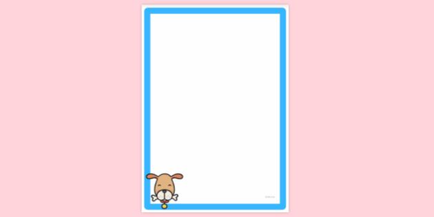 FREE! - Simple Dog Face Page Border | Page Borders | Twinkl