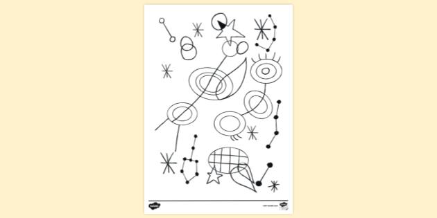 FREE! - Joan Miró Eyes Colouring Sheet | Colouring Sheets