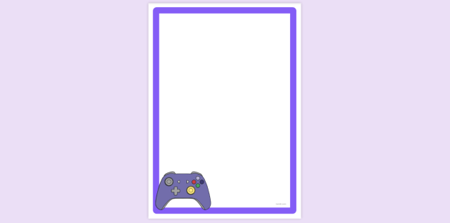 FREE! - Games Controller Page Border | Page Borders | Twinkl