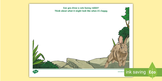 FREE! - Rabbit Drawing Prompt (Teacher-Made)