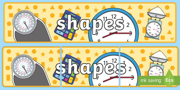Shapes Display Banner (teacher made)