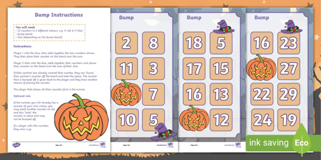 Halloween-Themed Bump Game (teacher made)