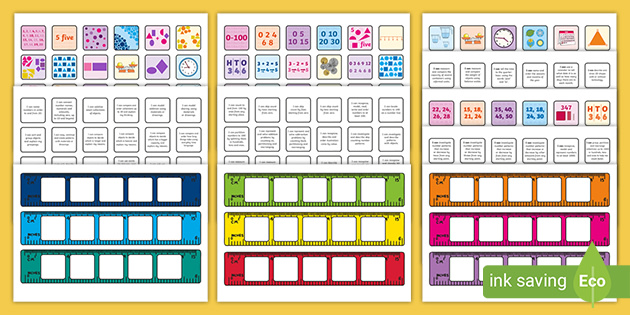 F-2 Maths Ruler Goals Checklist (teacher made)