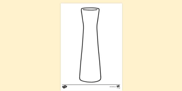 FREE! - Empty Vase Colouring Sheet (teacher made)