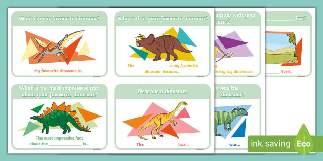 Dinosaurs: Talking Prompts (teacher made)