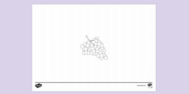 Bunch of Grapes Colouring | Colouring Sheets | Twinkl