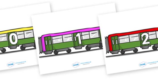 FREE! - Numbers 0-100 on Trains (teacher made)