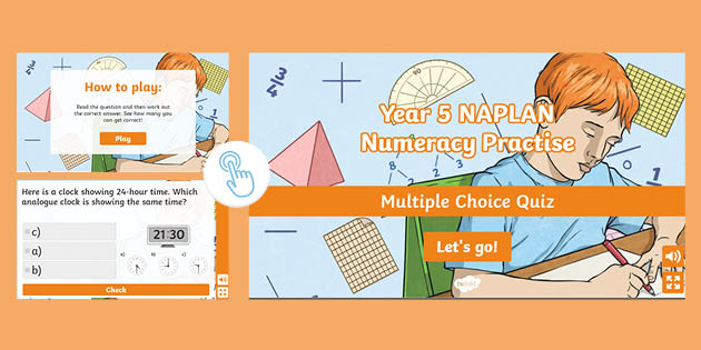 Year 5 NAPLAN Numeracy Practise Multiple Choice Quiz 2