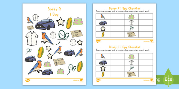 Bossy R I Spy Activity (teacher made)