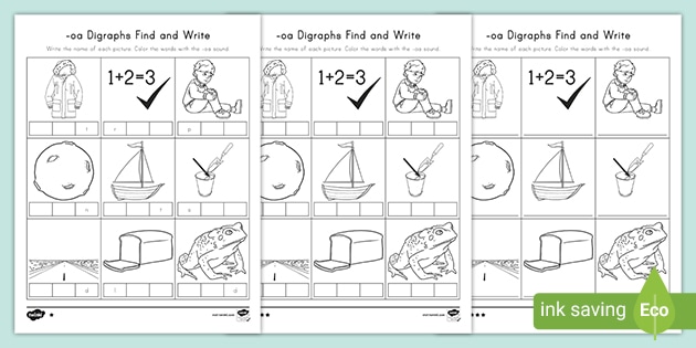 -oa Digraphs Find and Write Differentiated Activity