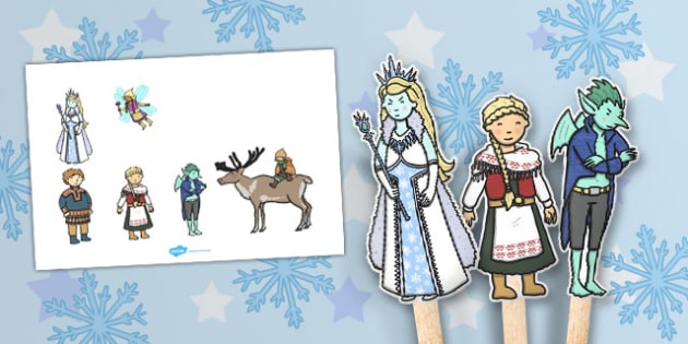 The Snow Queen Stick Puppets (teacher made)