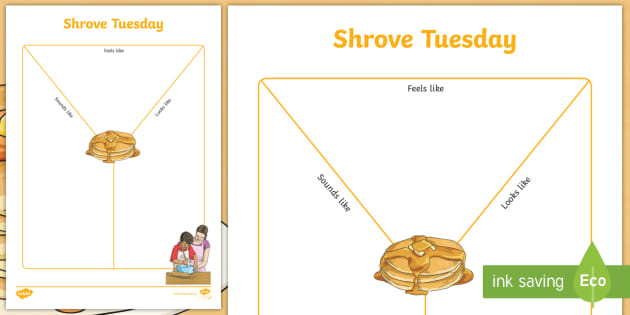 Shrove Tuesday Y Chart Worksheet (teacher made)