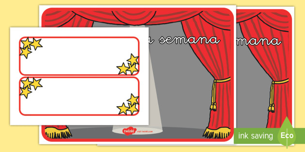 Póster DIN A4: Estrella de la semana (teacher made)