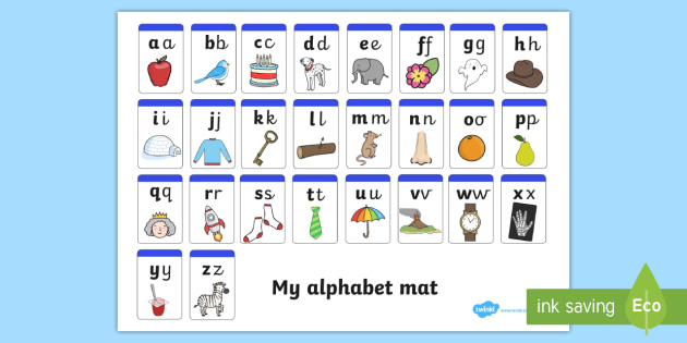 Lowercase and Precursive Alphabet Mat (teacher made)
