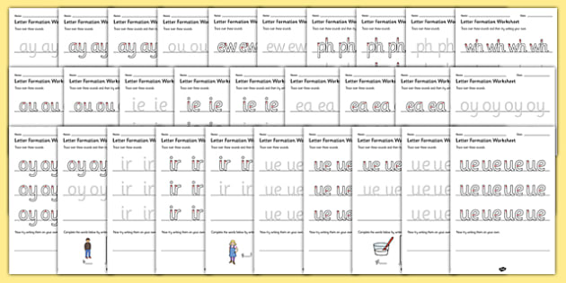 Phase 5 Sounds Letter Formation Worksheets SEN