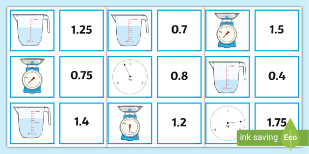👉 Reading Scales with Decimals Matching Activity - Twinkl