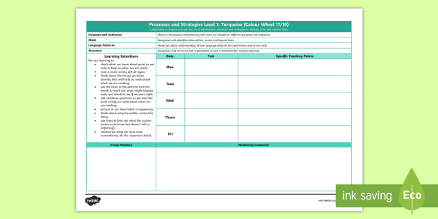 New Zealand Turquoise Weekly Reading Plan