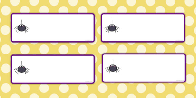 👉 Editable Spider Themed Labels (teacher made)