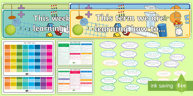 Stages 0-8 Maths Targets Display Pack (teacher made)