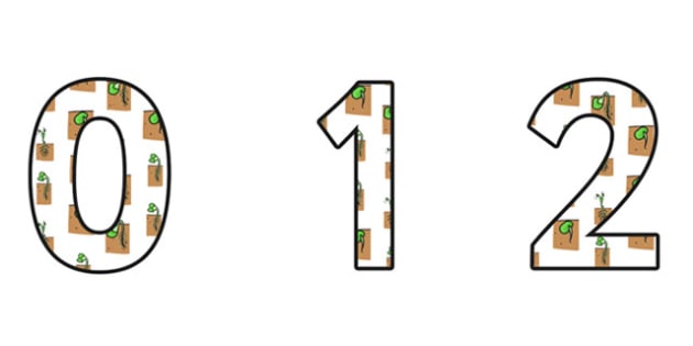 FREE! - Reproduction Plants Small Display Numbers