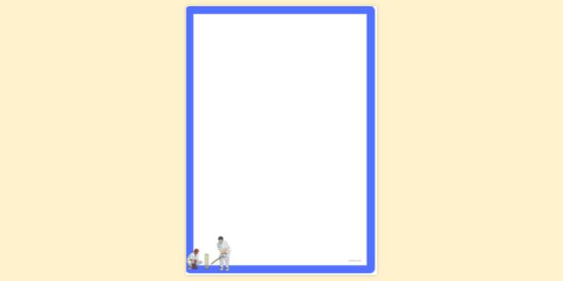 FREE! - Cricketers Page Border (teacher made)