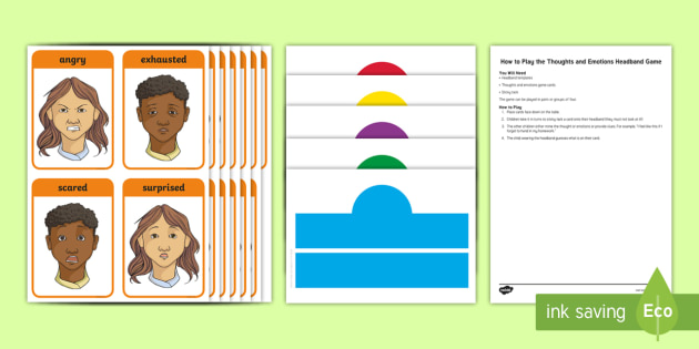 Thoughts and Emotions Headband Game Cards- (teacher made)