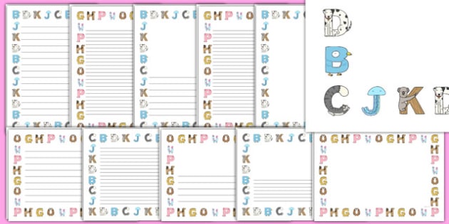 Animal Alphabet Page Borders (teacher made)