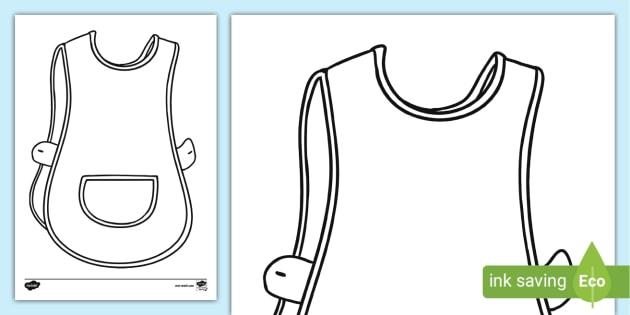 Apron Colouring Page (teacher made)