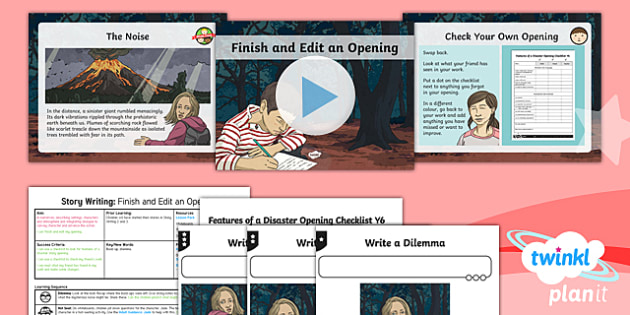 Extreme Earth: Earthquakes and Volcanoes Lesson Pack Story Writing (4)