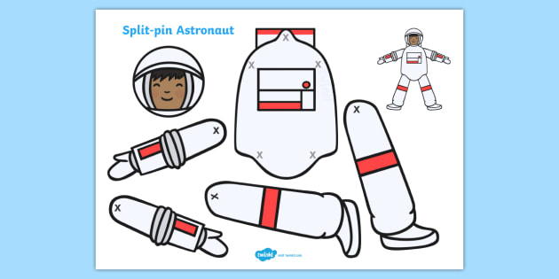 FREE Split Pin Astronaut Craft For Toddlers Parents